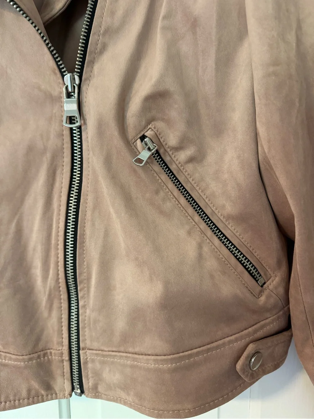 LOFT | Jackets & Coats | Loft Blush Pink Suede Moto Jacket | Poshmark